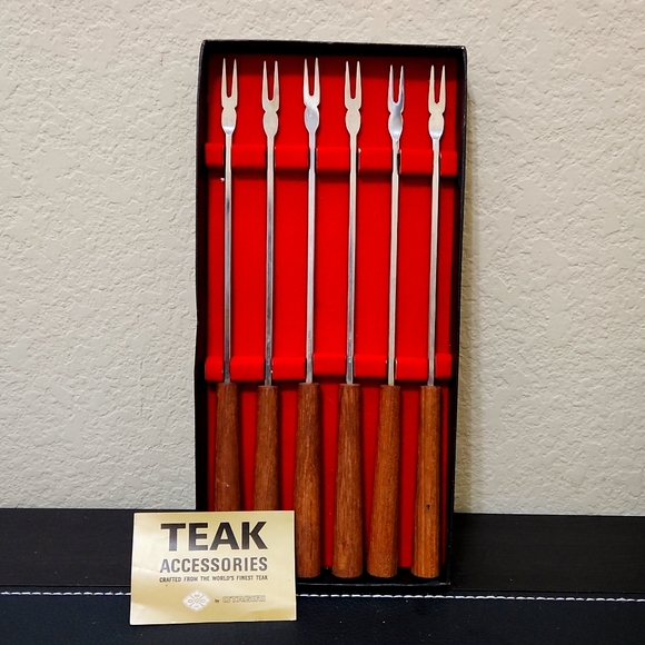 MCM Otagiri | Dining | Vintage 7s Mcm Otagiri Teak Fondue Forks | Poshmark